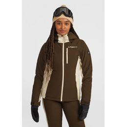 O`Neill O'Neill Ski-/ Snowboardjacke in Braun/ Beige - 56% | Gr&ouml;&szlig;e S | Damen-outdoorjacken
