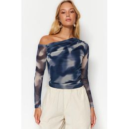 Trendyol Longsleeve in Blau - 63% | Gr&ouml;&szlig;e L | Damen-tops