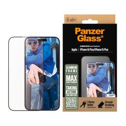PanzerGlass Displayschutzglas &raquo;Aluminum Frame Screen Protection&laquo; f&uuml;r Apple iPhone 16 Plus;Apple iPhone 15 Plus Displayschutzfolie, Schutzfolie, 