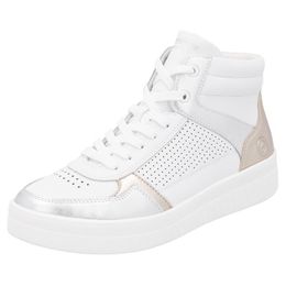 Remonte Damen Plateausneaker , Freizeitschuh, Schn&uuml;rschuh, High Top-Sneaker mit Kontrastbesatz silber 39
