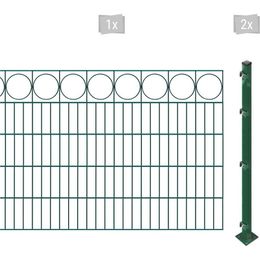 Arvotec Doppelstabmattenzaun &raquo;ESSENTIAL 100 zum Aufschrauben "Ring" mit Zierleiste&laquo; Zaunh&ouml;he 100 cm, Zaunl&auml;nge 2 - 60 m gr&uuml;n Kunststoff, Stahl