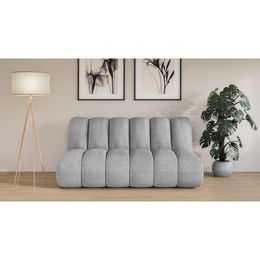 LeGer Home by Lena Gercke 2,5-Sitzer &raquo;Priya Designersofa, moderne Steppung, auch in Boucl&eacute;&laquo; gem&uuml;tlich und modern, B/T/H: 185/108/84 cm grau 100% 