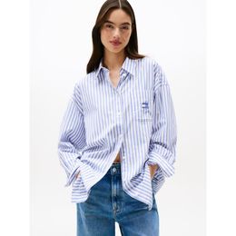 Tommy Jeans Damen Hemdbluse &raquo;TJW OVS BADGE STRIPE SHIRT&laquo; M (38)