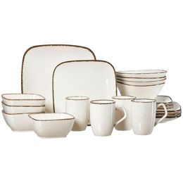 Ritzenhoff Breker Kombiservice Casa, Creme, Keramik, 20-teilig, Uni, 375 ml,625 ml, Lfgb, handbemalt, Essen & Trinken, Geschirr, Geschirr-Sets, Kombiservice