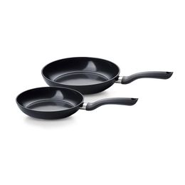 Fissler Pfannenset Essential, Schwarz, Metall, 2-teilig, Made in Germany, Kochen, Pfannen, Pfannensets