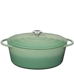 K&uuml;chenprofi K&uuml;chenprofi Bratentopf Provence, Jadegr&uuml;n, Metall, 7 L, oval, 26 cm, backofengeeignet, hitzebest&auml;ndige Griffe, hitzebest&auml;ndig, Kochen, T&ouml;pfe, Br&auml;ter