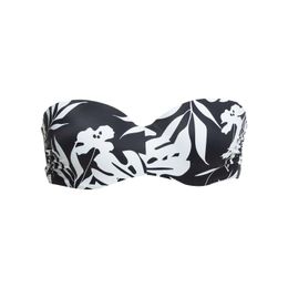 Roxy Damen Bandeau-Bikini-Top &raquo;Roxy Love The Beach Vibe&laquo; schwarz-wei&szlig; M, Cup B