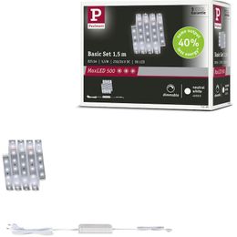 Paulmann LED-Streifen &raquo;MaxLED 500 LED Strip Neutralwei&szlig; Basisset&laquo; silber