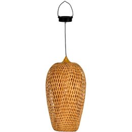LED Pendelleuchte &raquo;Sunshine Bliss Solarpendel Outdoor Bambus/Rattan/Kunststoff/Metall&laquo; 1 Stk. Warmwei&szlig; Solar beige