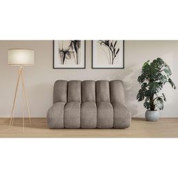 LeGer Home by Lena Gercke 2-Sitzer &raquo;Priya Designersofa, moderne Steppung, auch in Boucl&eacute;&laquo; gem&uuml;tlich und modern, B/T/H: 155/108/84 cm braun 100% 