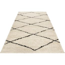 Wecon Home Hochflor-Teppich &raquo;STUDIO one&laquo; rechteckig 35 mm H&ouml;he weicher und kuscheliger Flor, Wohnzimmer, Schlafzimmer, im Berber-Stil beige 