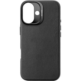 Decoded Smartphone-H&uuml;lle &raquo;Leather Backcover iPhone 16&laquo; iPhone 16 15,5 cm (6,1 Zoll) schwarz Leder, Metall, Microfaser, Polycarbonat Eloxierte 