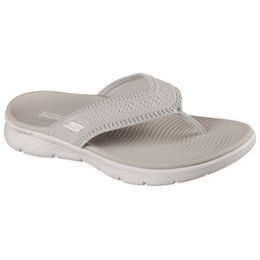 Skechers Damen Zehentrenner &raquo;GO WALK FLEX SANDAL&laquo; Badeschuh, Strandschuh, Sommerschuh mit Goga Mat Fu&szlig;bett grau 41
