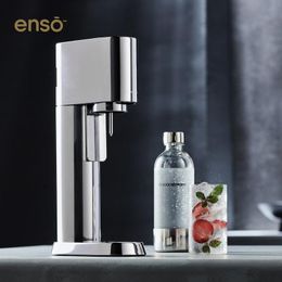 SodaStream Wassersprudler &raquo;ENSO, metall, Standard Pack, inkl. 1x Kunststoffflasche 1 l + 1x QC&laquo; silber Edelstahl