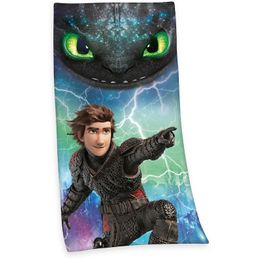 Quelle Badetuch &raquo;Dragons 3&laquo; mit Drachenmotiv bunt Samt, Obermaterial: 100% Baumwolle