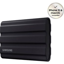 Samsung externe SSD &raquo;T7 Shield&laquo; 2 TB Anschluss USB-C schwarz Aluminium Verbindung zu PCs, Macs, Android -Ger&auml;ten, Smart TVs und Spielekonsolen (z. B. 
