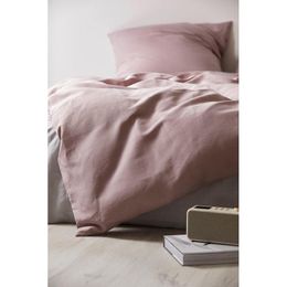 Elegante Bettw&auml;sche &raquo;Breezee&laquo; 2 Stk. angenehmes Hautgef&uuml;hl rosa Halbleinen, Obermaterial: 50% Baumwolle, 50% Leinen