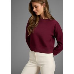 Laura Scott Damen Sweatshirt, Cropped Form rot 40/42