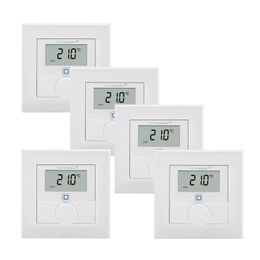 homematic IP Smart-Home-Steuerelement &raquo;Wandthermostat m. Luftfeuchtigkeitssensor 5er Set&laquo; wei&szlig; Boost-Funktion f&uuml;r schnelles kurzzeitiges Aufheizen der