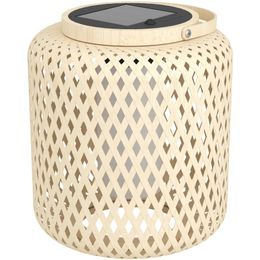 Eglo Tischleuchte &raquo;Marliano Tischlampe, Solarlampe Boho, Windlicht, Rattan, IP44, Lampe&laquo; LED-Modul 1 Stk. Neutralwei&szlig; Tischleuchte - H24 x &Oslash;21 cm - 