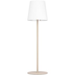 Eglo Tischleuchte &raquo;Fiorana Nachttischlampe, Tischlampe in beige und wei&szlig;, E14, Lampe&laquo; E14 1 Stk. Tischleuchte - H53 x &Oslash;15 cm - sandfarben - 1X40W exkl