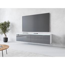 Home Affaire Lowboard &raquo;LOWBOARD D, wahlweise mit oder ohne Beleuchtung&laquo; modernes TV-Board ohne Griffe, mit viel Stauraum,stehend und h&auml;ngend wei&szlig;