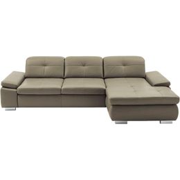 Die PlanBar Ecksofa &raquo;PN-IN16012 L-Form, Breite 309 cm&laquo; inkl. Sitztiefenverstellung, optional mit Kopfteilverstellung