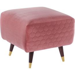 Home Affaire Hocker &raquo;Oradea&laquo; passend zur Oradea-Serie rosa Samtoptik (100% Polyester)
