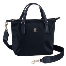 Tommy Hilfiger Damen Henkeltasche &raquo;POPPY NEW SMALL TOTE&laquo;, Damen Umh&auml;ngetasche, Shopper, mit Markenemblem vorne blau