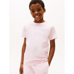 Tommy Hilfiger Jungen T-Shirt &raquo;MINI CORP T-SHIRT&laquo; in Unifarbe rosa 86