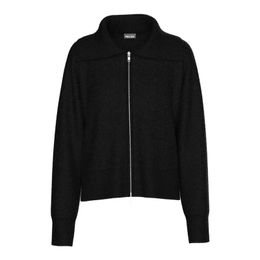 Pieces Damen Pieces Strickjacke &raquo;PCMALOU LS ZIP KNIT CARDIGAN NOOS BC&laquo; schwarz XXL