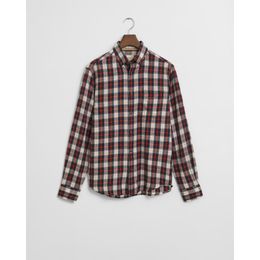 Gant Herren Karohemd &raquo;REG WINDBLOWN FLANNEL CHECK SHIRT&laquo; Mit Rundhalsausschnitt L, N-Gr