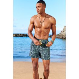Bruno Banani Herren Badeshorts mit Animalprint blau XXL (58/60), N-Gr