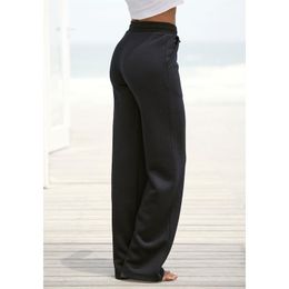Vivance Damen Relaxhose mit weitem Bein und aus ultraweicher Sweatqualit&auml;t, Loungewear schwarz 36/38, N-Gr
