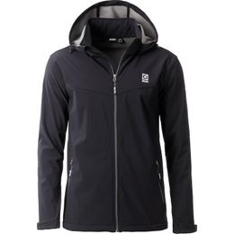 Lpo Herren LPO Softshelljacke &raquo;Softshelljacke Melvin&laquo; abnehmbare, verstellbare Kapuze schwarz S (48)