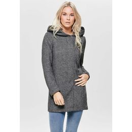 Only Damen Only Kurzmantel &raquo;ONLSEDONA LIGHT COAT OTW NOOS&laquo; verdeckte Knopfleiste grau XXL