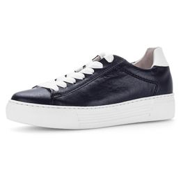 Gabor Damen Plateausneaker &raquo;FLORENZ&laquo; , Freizeitschuh, Halbschuh, Schn&uuml;rschuh mit Fu&szlig;bett, G-Weite blau 37