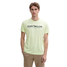 Tom Tailor Herren Tom Tailor Rundhalsshirt mit Logoprint gr&uuml;n XXL