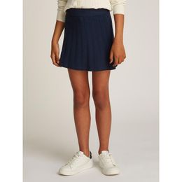 Tommy Hilfiger M&auml;dchen Strickrock &raquo;MINI CABLE SKIRT&laquo; mit kleinem Zopfmuster blau 7 (122)