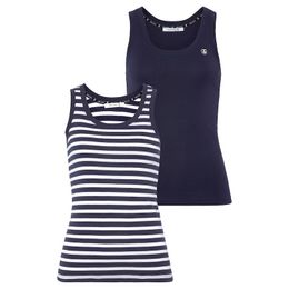 Delmao Damen DELMAO Tanktop 2er-Pack, in unterschiedlichen Varianten blau 32/34