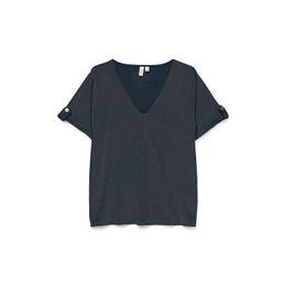 V&eacute;ro Moda Vero Moda Damen Kurzarmshirt &raquo;VMBAILEY S/S V-NECK T-SHIRT JRS BTQ GA&laquo; L