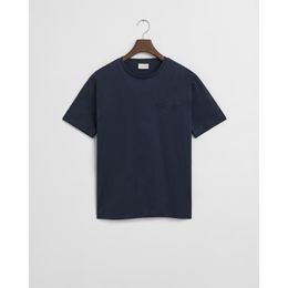 Gant Herren T-Shirt &raquo;REG TONAL SHIELD SS T-SHIRT&laquo; Stickerei, Rundhals, regular fit blau XXL
