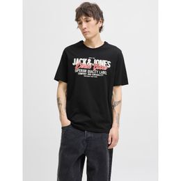 Jack & Jones Jack & Jones Herren Rundhalsshirt &raquo;JJELOGO TEE SS O-NECK 2 COL AW25 SN&laquo; schwarz L