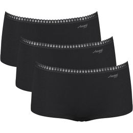 Sloggi Damen Sloggi Panty &raquo;GO Crush Short C3P&laquo; 3er Pack, mit Spitzendetails XS