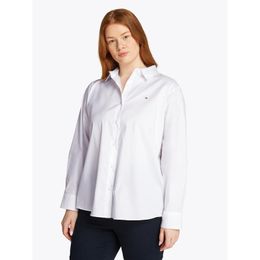 Tommy Hilfiger Curve Damen &raquo;CRV ESS POPLIN REGULAR SHIRT&laquo; in Gro&szlig;en Gr&ouml;&szlig;en, Popeline Qualit&auml;t, Logostickerei wei&szlig; 50