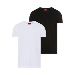 Hugo Herren Hugo T-Shirt &raquo;Hugo-Round&laquo; Packung, 2er, Rundhalsausschnitt, Slim-Fit, Hugo Logo-Druck M