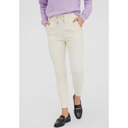 V&eacute;ro Moda Vero Moda Damen &raquo;VMEVA MR LOOSE STRING PANT GA NOOS&laquo; hinten mit elastischem B&uuml;ndchen beige M (38), L&auml;nge 32