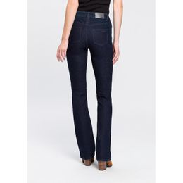 Arizona Damen Bootcut-Jeans &raquo;Baby Bootcut&laquo; leicht ausgestelltes Bein, hohe Leibh&ouml;he blau 46, N-Gr