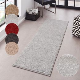 Hanse Home Teppich &raquo;Pure 100 Kurzflor&laquo; rechteckig 13 mm H&ouml;he Kurzflor, uni, umkettelt, L&auml;ufer, Wohnzimmer, Kinderzimmer, Flur grau Kunstfaser