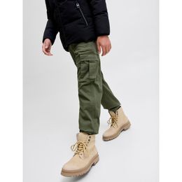 Jack & Jones Jack & Jones Junior Jungen Cargohose &raquo;JPSTKANE JJJONNIE CUFFED CARGO JNR&laquo; gr&uuml;n 158, N-Gr